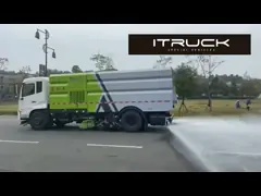 16 cbm dongfeng sweeper truck with high pressure washing for powerful maintenance