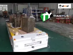 Capacidade de carga 10T AGV Veículo guiado automaticamente Mecanismo de tesoura eletro-hidráulica Quatro volantes