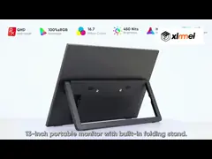 13.3 inch portable monitor 1080p 1200:1 100% of srgb color gamut screen portable gaming monitor for
