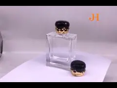 Exquisite Thick Bottom Zinc Alloy Glass Perfume Bottle Cover