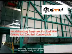 hot galvanizing equipment for steel wire coating and zinc bath customizable