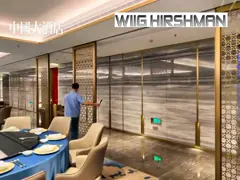 2000 mm-6000 mm Altezza Pareti divisorie pieghevoli acustiche a prova di fuoco commerciale