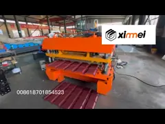 hydraulic cutting 5.5kw power color steel profile russia tile roll forming machine