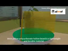 weather-resistant and impact resistant yellow 4mm pc hollow sheet high-performance material for cons