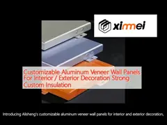 customizable aluminum veneer wall panels for interior / exterior decoration strong custom insulation