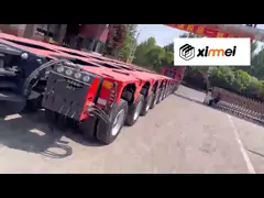 safe heavy load transportation with hydraulic axis lowbed trailer and jost kingpin