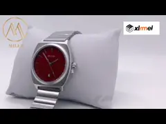 aqua resistant quartz stainless steel men watch with analog display and luminous hands