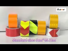 oem yellow black vinyl reflective warning tape stripe for tempory work zone