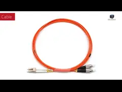 lc upc to fc upc fiber optic patch cable duplex 62.5/125 om1 multimode ofnr 2.0mm orange