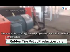 tire crushing recycling production line scrap rubber recycling machine