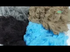a grade regenerated synthetic polyester fiber 51mm sky blue psf for plush toy