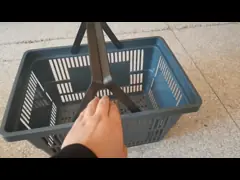 popular grocery store laundry handbasket supermarket plastic handle hanging shopping basket