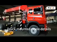 customized hydraulic telescopic boom mini cranes truck mounted cranes 6 ton