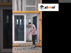 Puertas de vidrio de PVC de doble apertura con cristal blanco con doble y triple acristalamiento