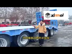 cimc heavy 6 axle low bed semi-trailer steel material truck trailers with performance