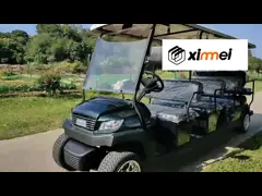 excar 8 seater white electric sightseeing car tourist bus with onboard 17ah charger