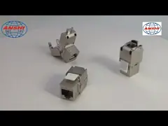 Cat5e CAT6 CAT6A CAT7 RJ45 Toolless protegeu STP Jack trapezoide