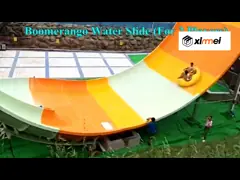 customized size water park equipment fiberglass large boomerango water slide suitable for holiday