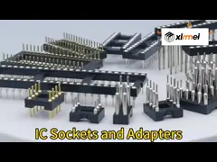 1.778mm Pitch 42Pin IC Pin Headers Gold Flash H10.0mm Black PBT