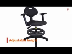 360mm back esd lab pu leather armchair anti static esd office chairs backrest with armrest