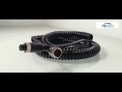 car video aviation spring wire trailer connector wire 4-pin/rca spiral extension curled cable