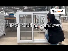 customized pvc double horizontal sliding windows with mosquito screen vinyl sliding windows