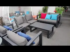 high end nordic style rust proof aluminum sofa set for outdoor villa resort furniture