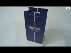 custom personalised wine bottle paper bags packaging with design printing