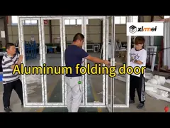 customized aluminium folding glass door for balcony with double triple glazing