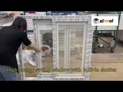 Ventana corredera de PVC horizontal de estilo europeo Ventanas de vidrio a prueba de huracanes