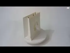 colored custom printed recycled paper gift bags with satin ribbon handles supplier