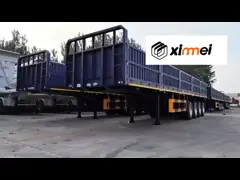 10m car axle cimc truck 3-axle fence cargo semi trailer with side wall