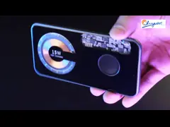 Caricabatterie senza fili pieghevoli in vetro temperato trasparente Magnetico 2 in 1 multifunzione