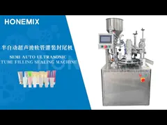 rotary ultrasonic plastic tube filling and sealing machine semi automatic