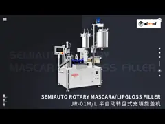1-100ml single nozzle rotary type mascara  filling machine 30pcs/m with 2 tanks