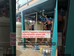 50/60Hz 주파수 스테인리스 스틸 구조와 함께 산업 산성 연소 추출 시스템