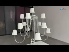 crystal candelarba with shade candle holder for centerpieces