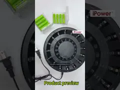 round large 16 slots fast ni-mh/ni-cd battery charger 1.2v charger for aa aaa