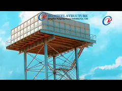 robust galvanized steel elevated water tank customized size