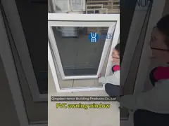 Ventana de toldo de PVC personalizada / Ventanas de banda de PVC para el baño