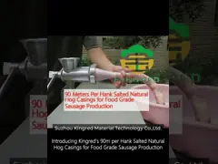 food grade aa/a/b 90 meter per hank salted natural hog sausage casings