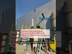 stainless steel acid vapour extraction system 1200mm x 800mm x 1500mm for extraction in industrial