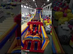 large size adult toxic inflatable obstacle course commercial
