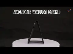 embossed logo magsafe wallet adjustable phone stand magnet wallet card holder