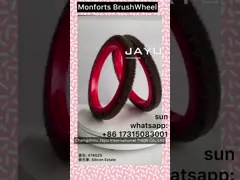 monforts stenter machine parts red body brush wheel black nylon hair 220*167 size