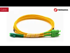 LC APC To SC APC Duplex 9/125 OS2 Single Mode LSZH Armored Patch Cable 3.0mm