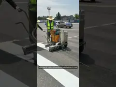 labor pushing thermoplastic road line marking machine 120kg with dispenser