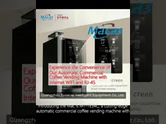 experience the convenience of our automatic commercial coffee vending machine with internet wifi