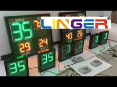 Outdoor Waterpolo Scoreboard Red Background With 12v Shot Clock