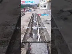 Bollard rétractable automatique en acier inoxydable pour structure enterrée hauteur 800 mm et épaisseur du cylindre 6 mm